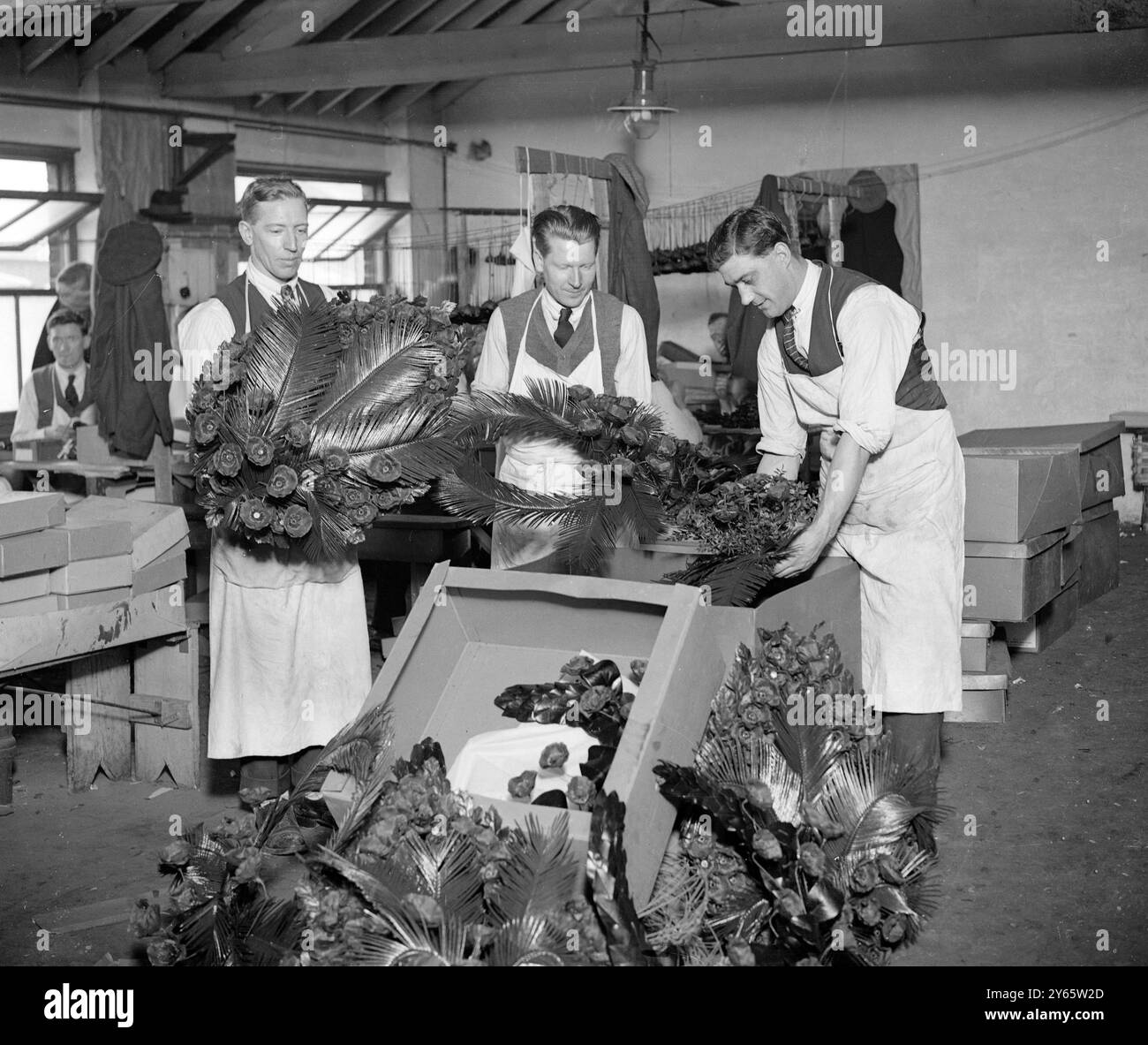 " Remembrance Day ". The making of poppies at the British Legion Poppy ...