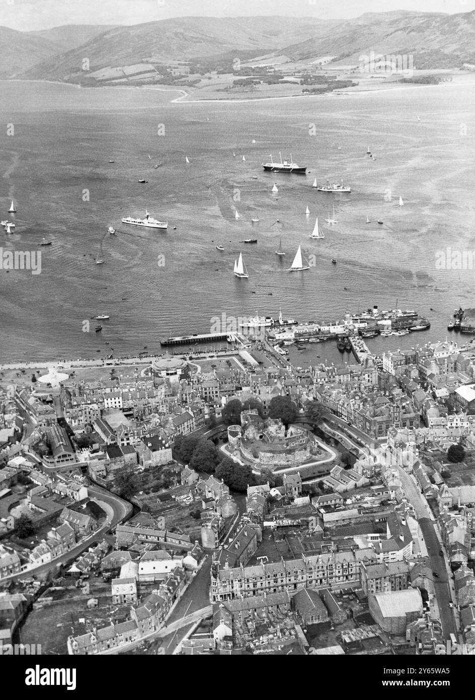 Rothesay Bay , Clyde : An impressive aerial photo made during the ...