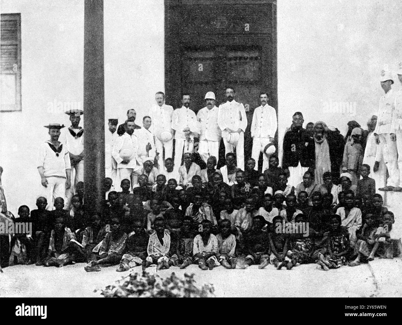 Anglo-Zanzibar war Group of boys who were rescued from a slave ship ...
