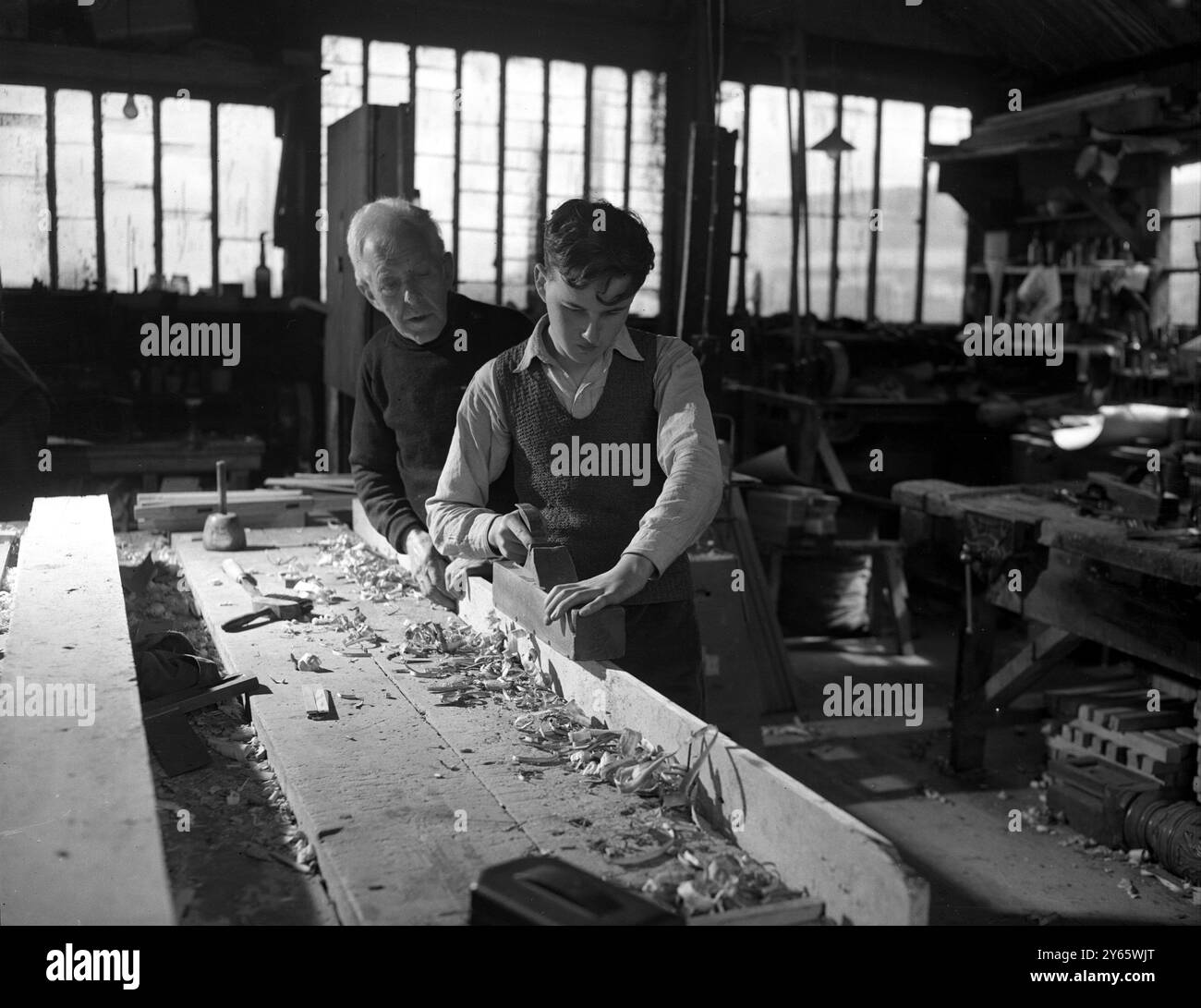 In the carpenters shop at the Friary of St Francis at Cerne Abbas ...