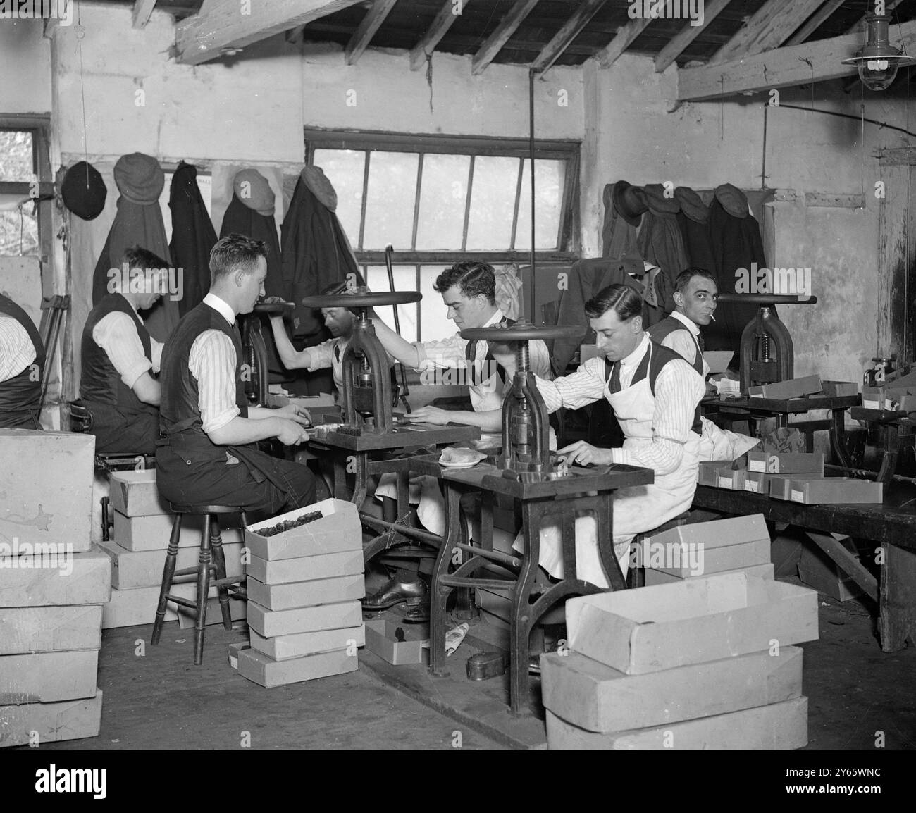 " Remembrance Day ". The making of poppies at the British Legion Poppy ...