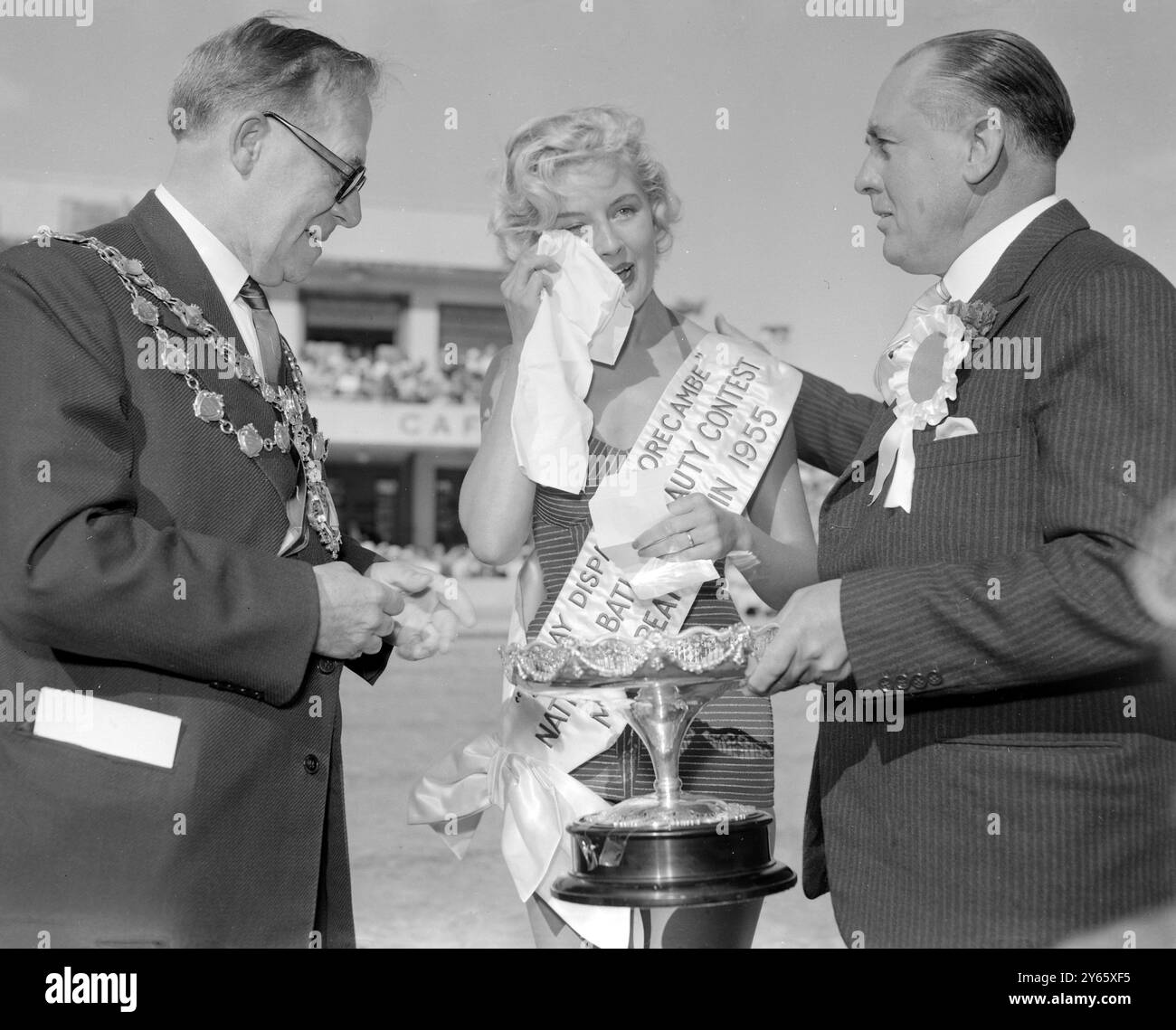 Miss Jennifer Chimes , 21 , of Leamington Spa , cries as she is ...