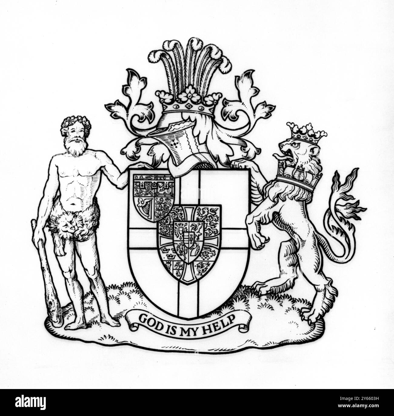 The newly designed coat-of-arms for Lieut Philip Mountbatten , RN. The ...
