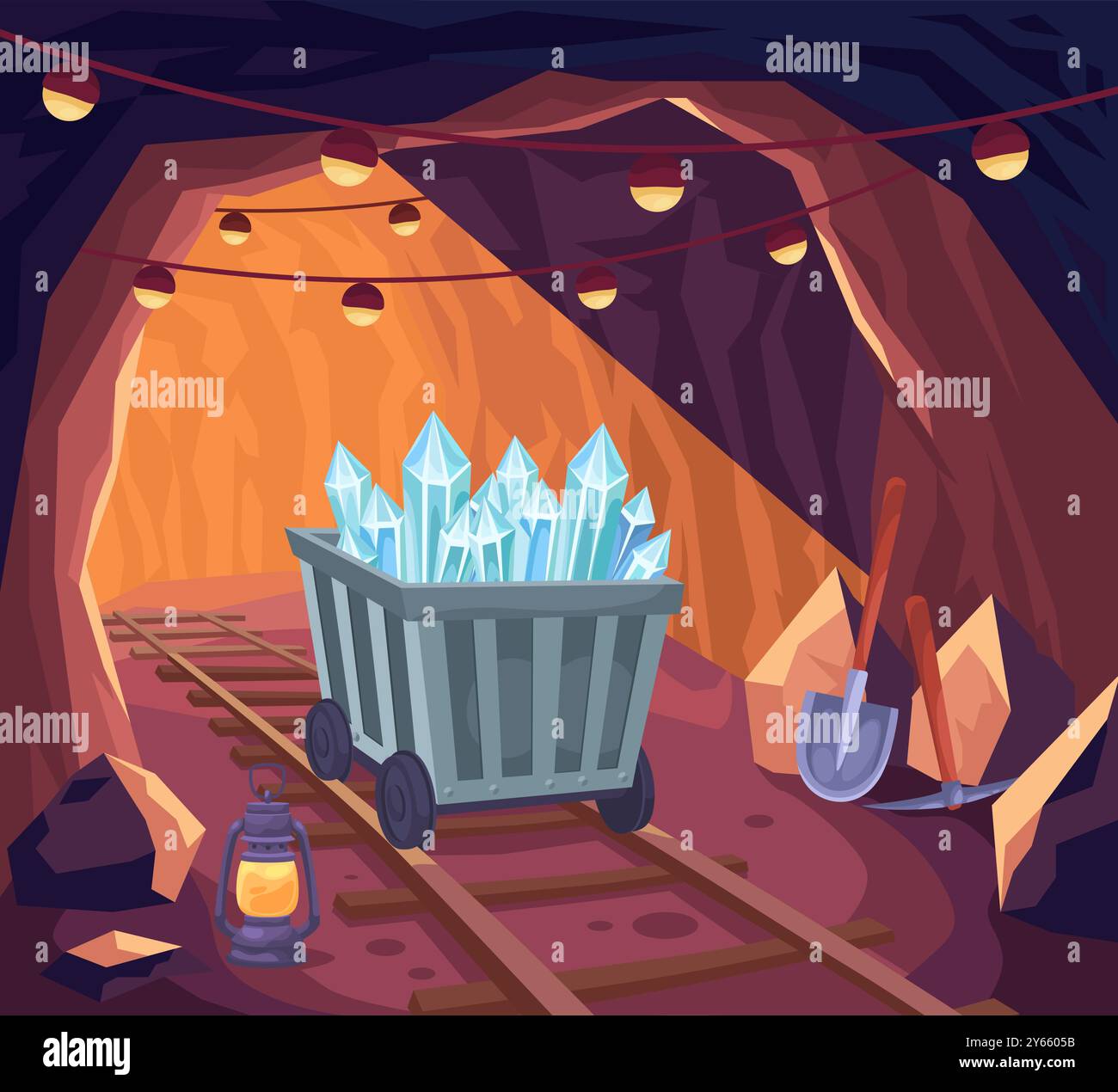 Interior of mine Stock Vector Images - Alamy