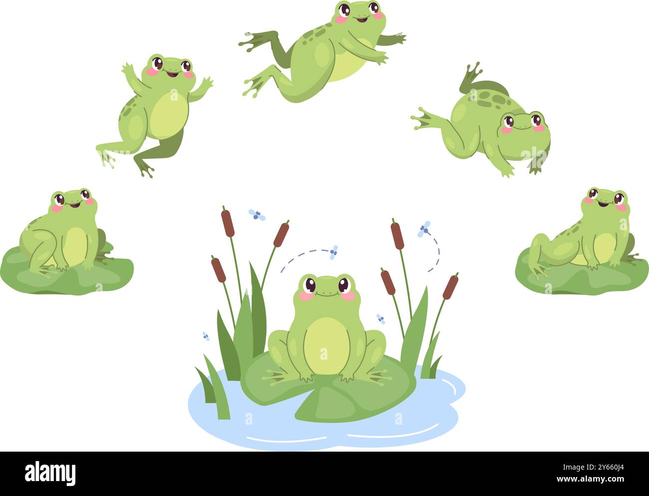 Leap frogs Stock Vector Images - Alamy