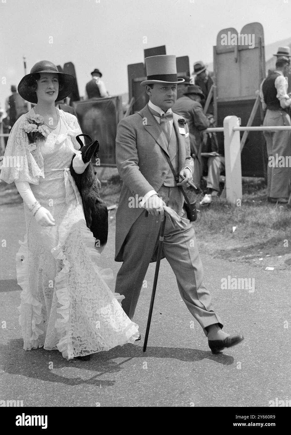 Ascot . Mr and Mrs Peter Koch De Gooreynd . 1933 Stock Photo - Alamy