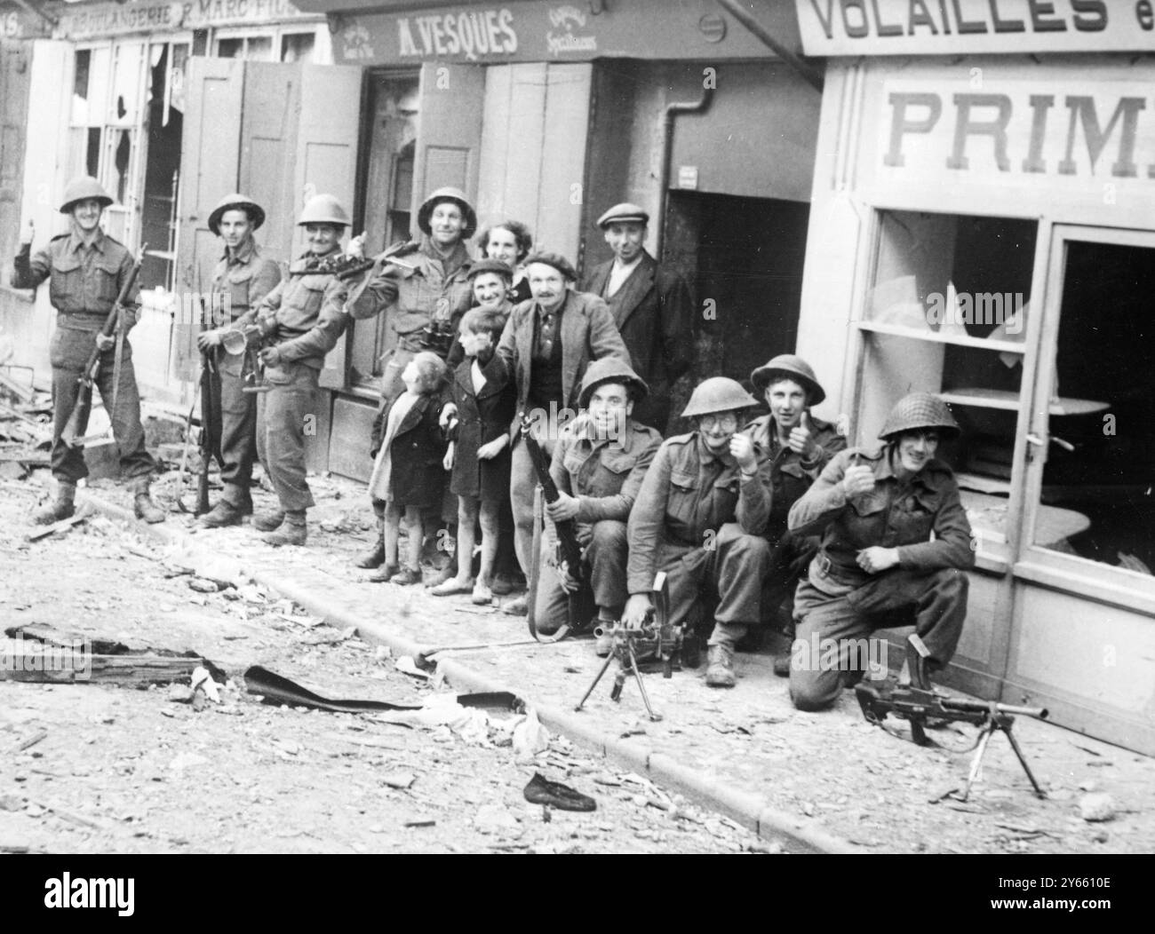 Caen , France : British and Canadian troops in famed Norman City ...
