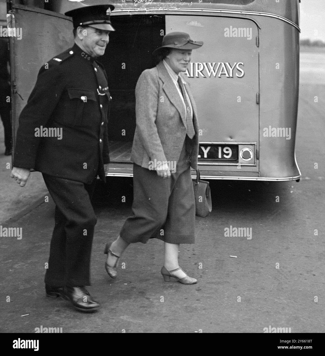 Mrs Kendrick leaving Croydon airports after arriving with her husband ...