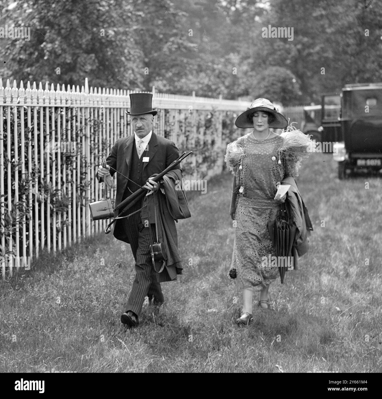 At the Royal Ascot race meeting - Lord and Lady Camden . 1924 Stock ...