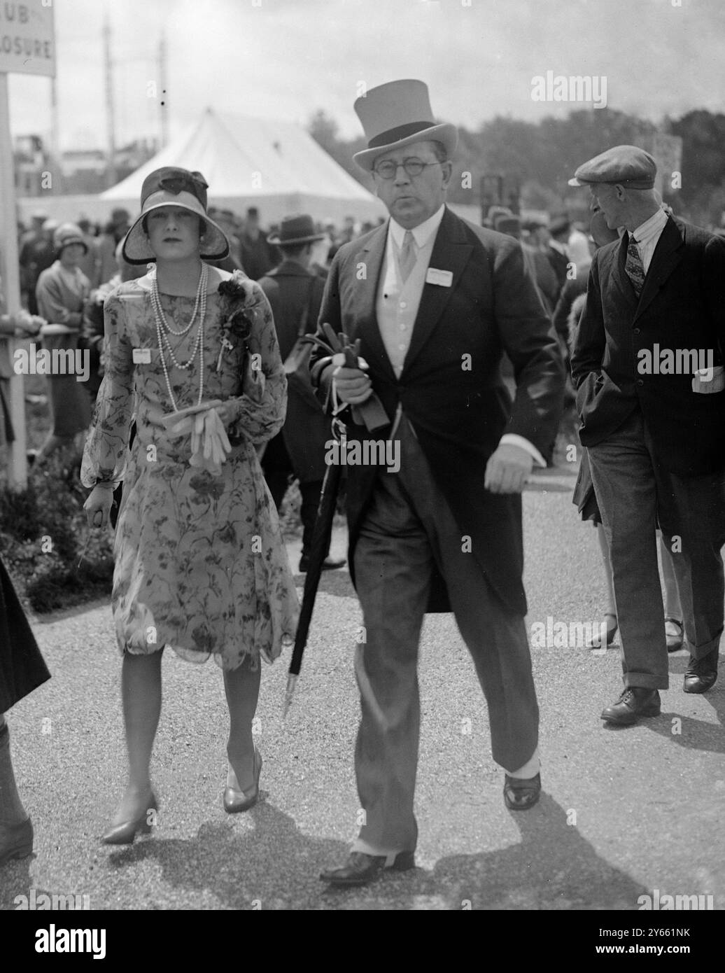 At the Royal Ascot race meeting - Miss Hunter and Lord Portarlington ...