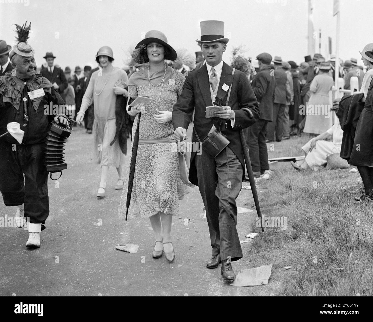 At the Royal Ascot race meeting - Mr and Miss Pole Carew . 1925 Stock ...