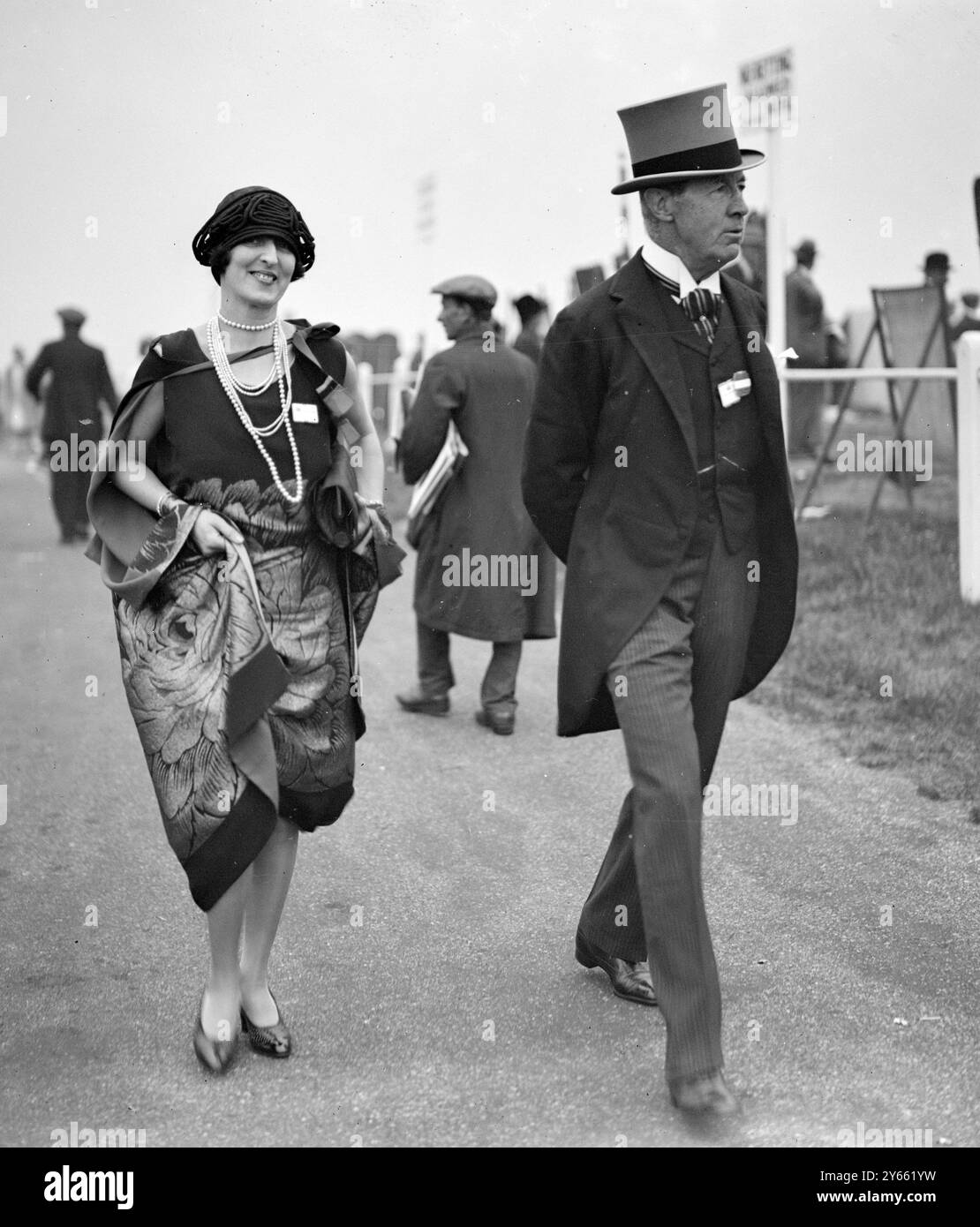 At the Royal Ascot race meeting - Lady Moss and Colonel Basil Hanbury ...