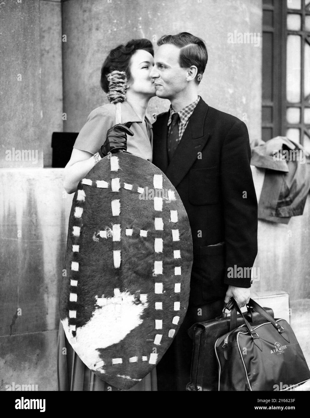 Patrick Terry of the Covent Garden Opera Company being greeted by his ...