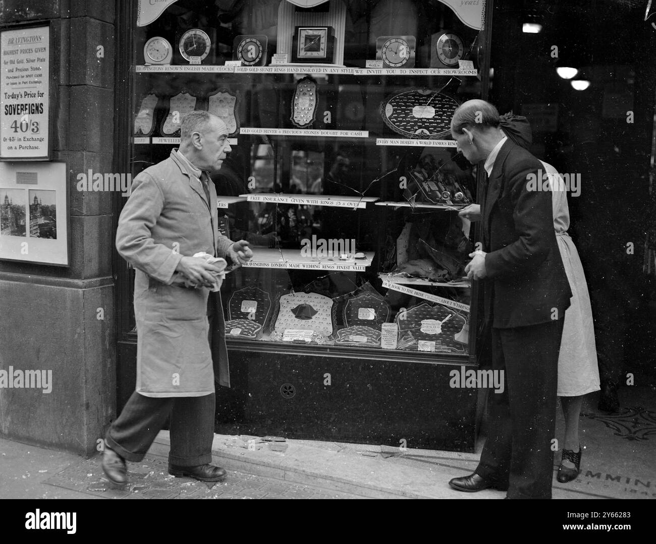 Mr Giles , one of the assitants at Bravingtone Jewellers of Fleet ...