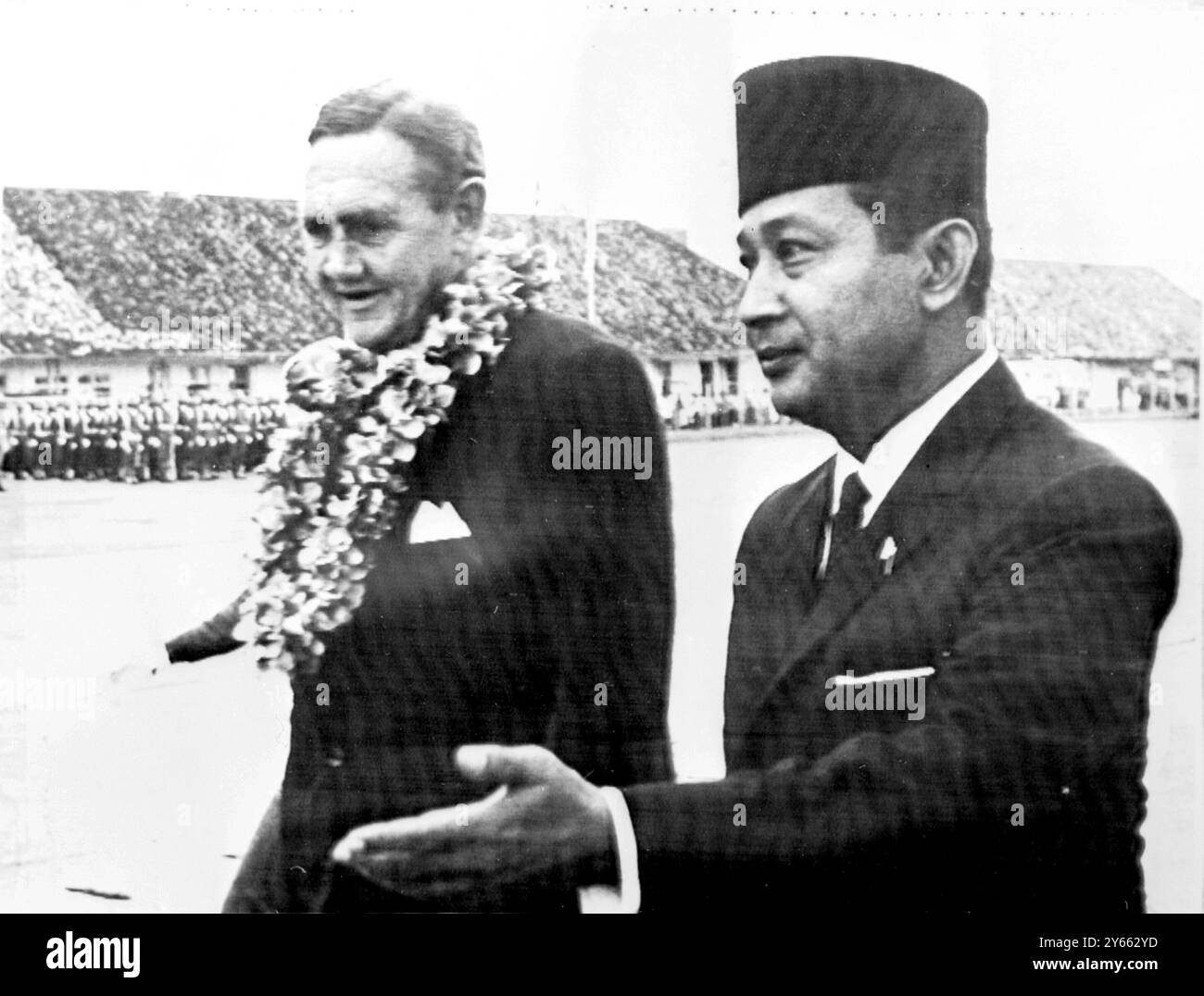 Australian Prime Minister John Gorton greeted by Indonesian President ...