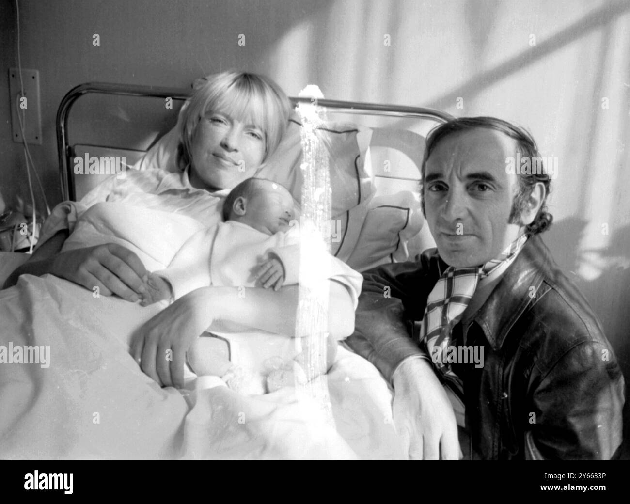 Charles Aznavour , his wife Ula and their new born daughter Katia ...