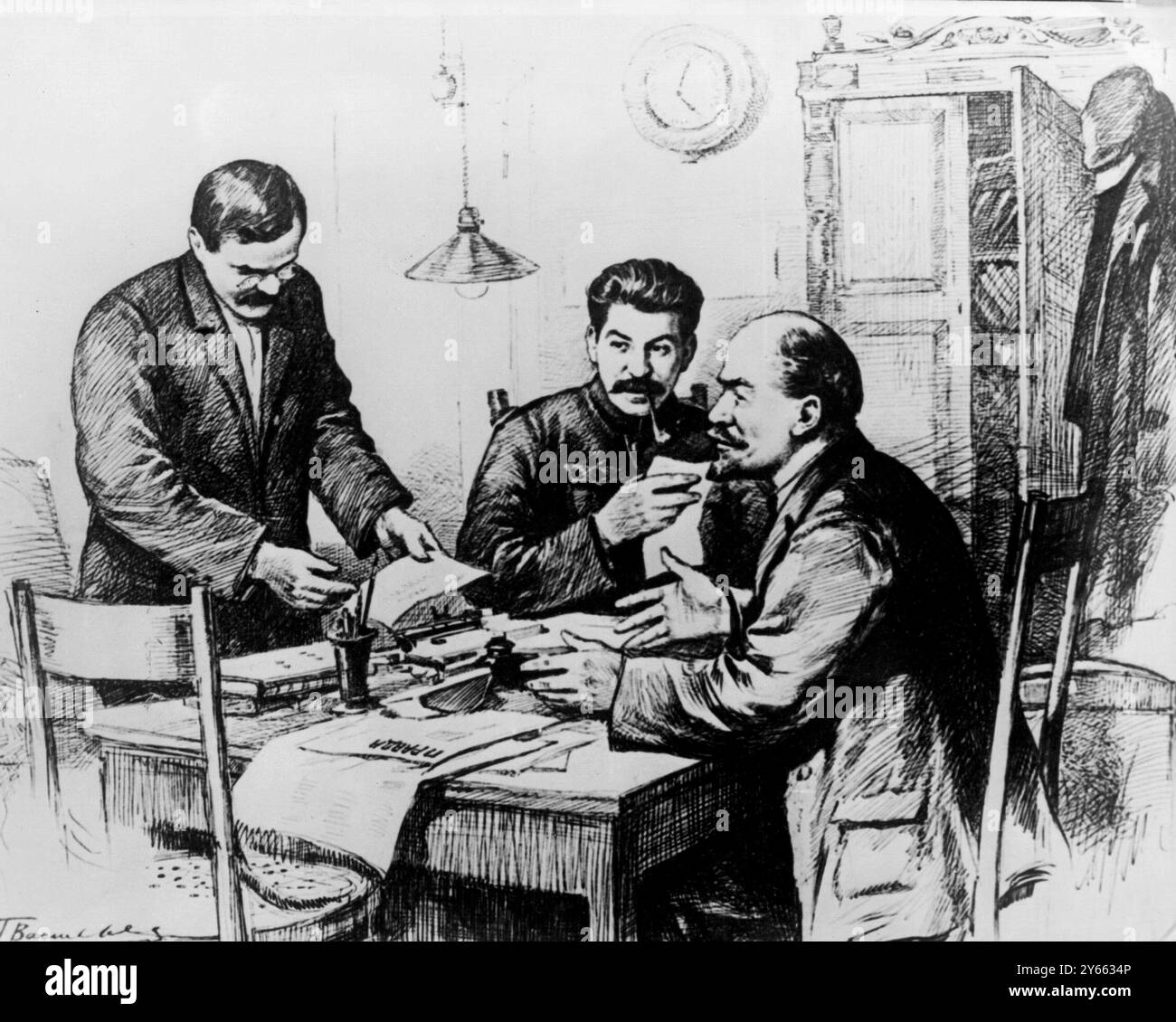 Stalin drawing Black and White Stock Photos & Images - Alamy