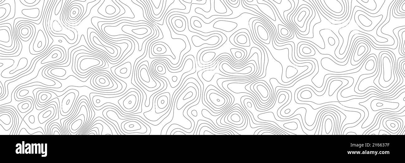 Vector illustration. Abstract contours form digital landscape ...
