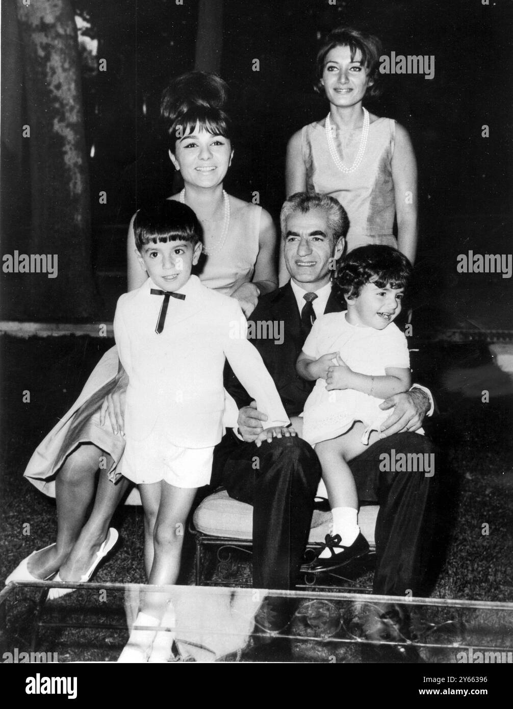 The Shah of Iran , Mohammed Reza Pahlevi with his family, Empress Farah ...