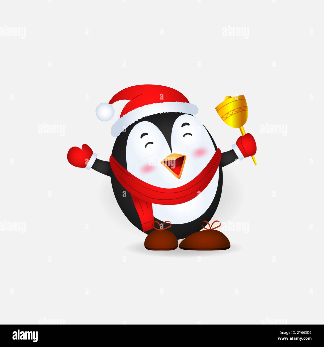 Merry christmas penguin greeting Stock Vector Images - Alamy
