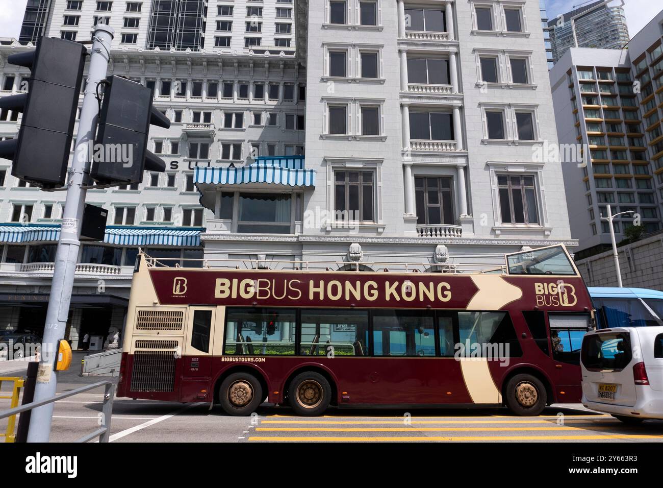 iconic double decker tour bus in Hong Kong Stock Photo - Alamy