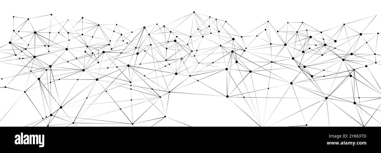 Vector Illustration Web Of Interconnected Data Visualizing Complex