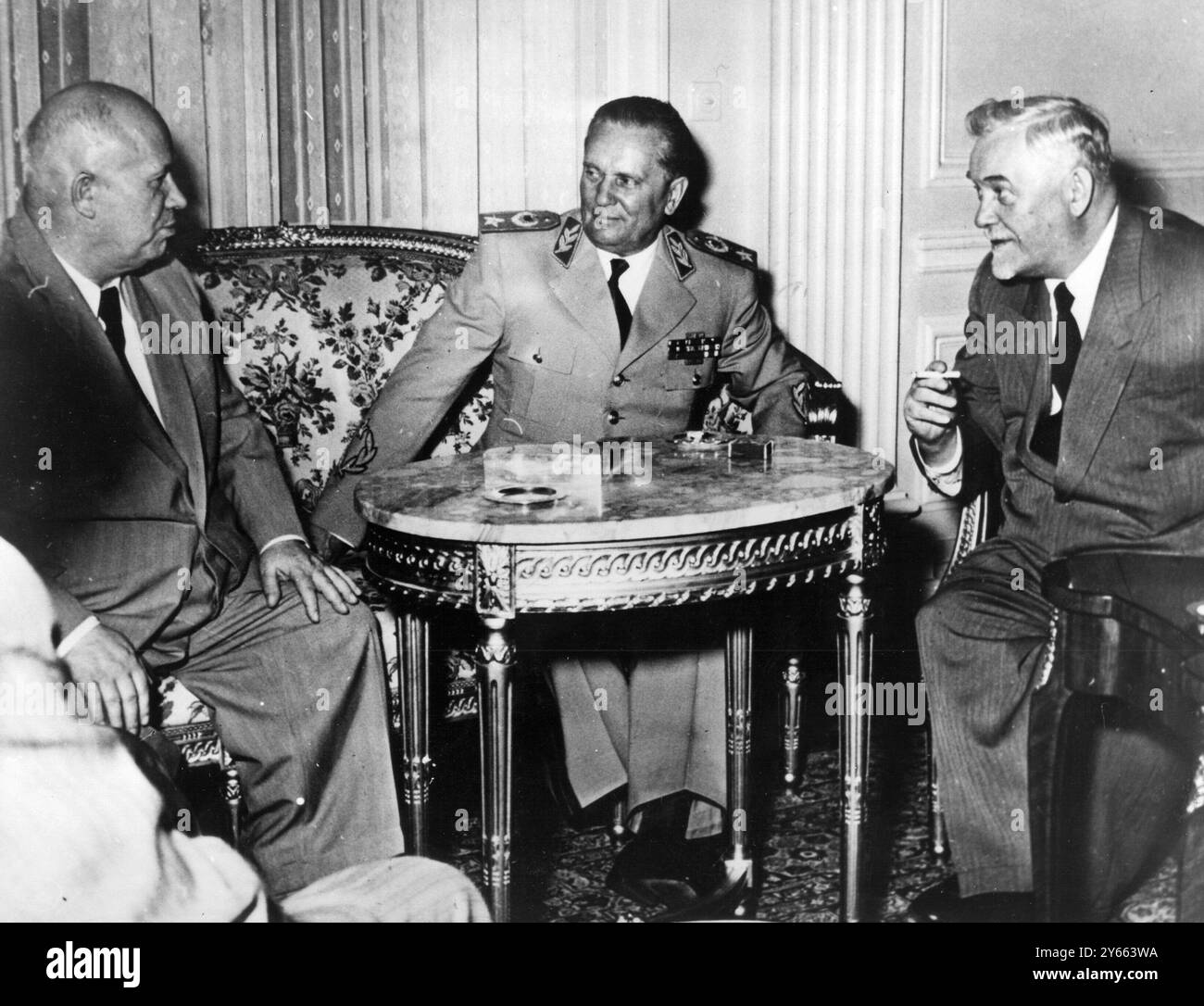 Soviet prime minister nikolai bulganin Black and White Stock Photos ...