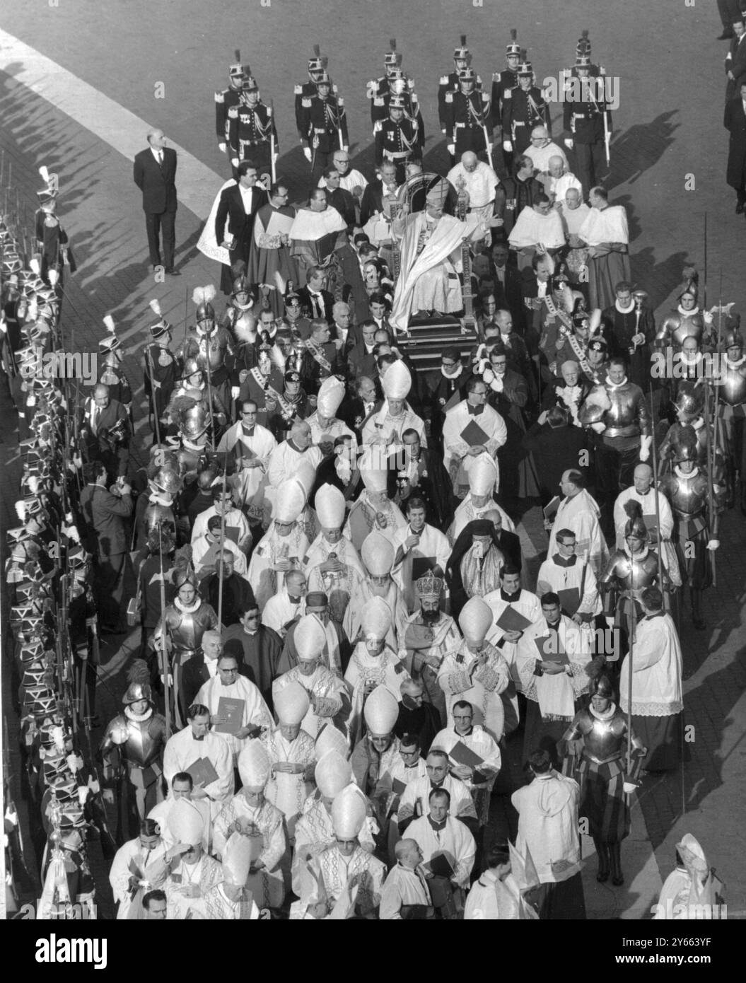 The closing of The Ecumenical Council in St. Peter's Basilica showing ...