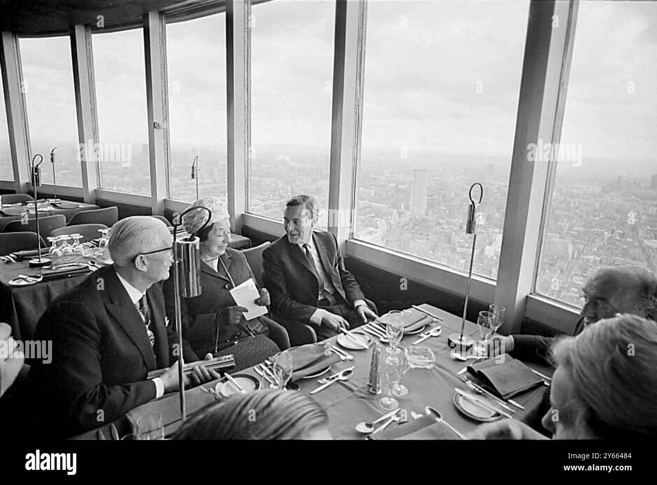 Seated in the restaurant atop Britain's tallest building. the 620 ft ...