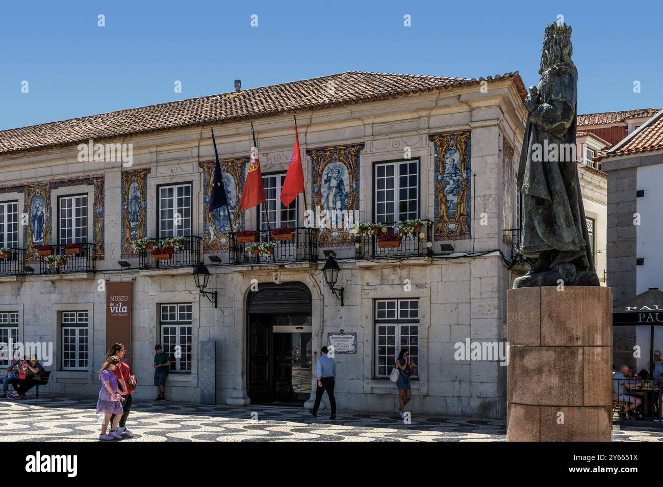 Exterior facade of the Cascais City Hall and Village Museum in 5th of ...