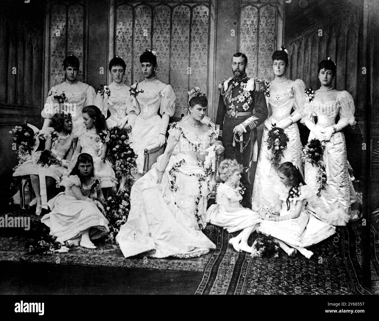 Wedding Portrait of George V and Princess Mary of Teck Stock Photo - Alamy
