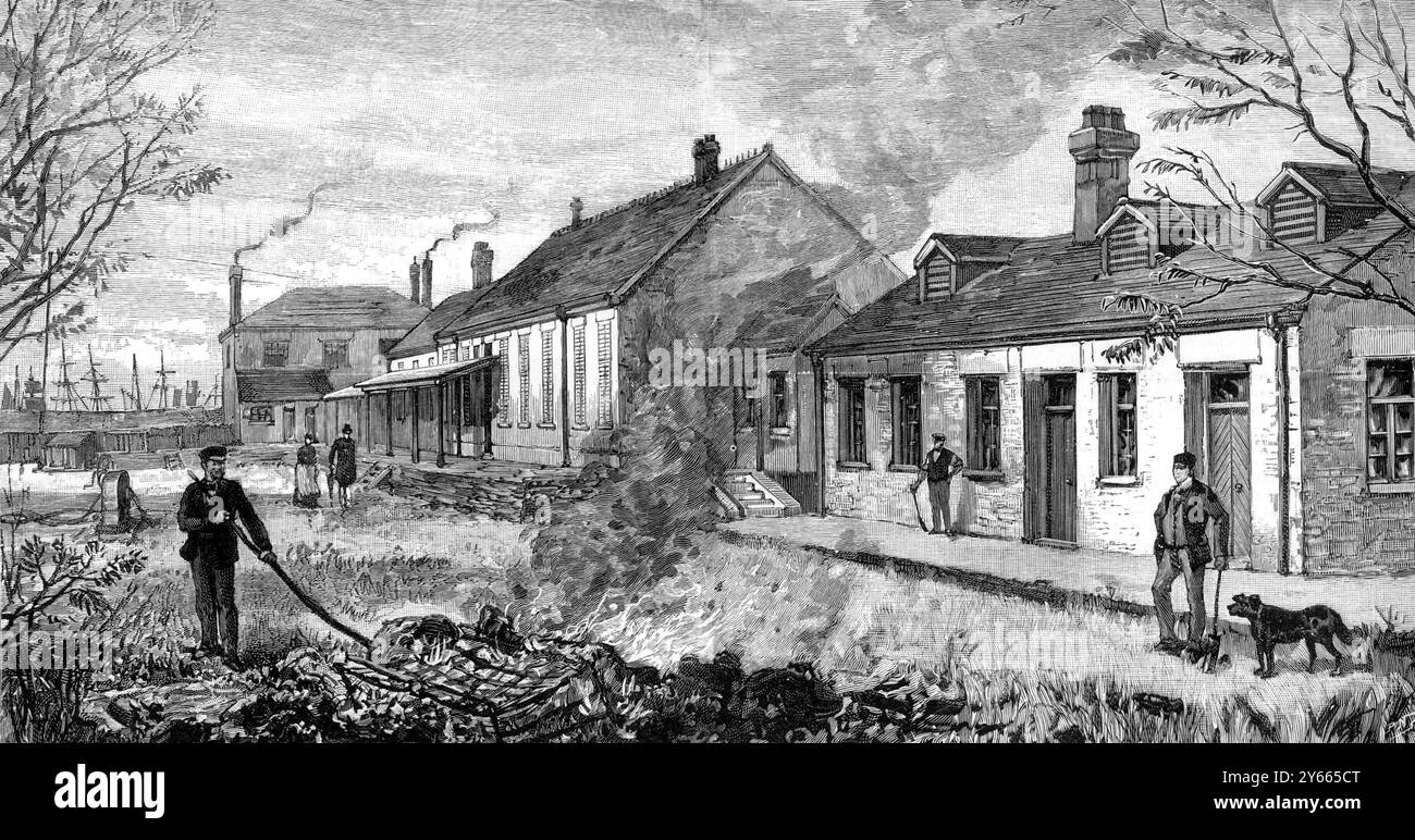 Cholera precautions in England ; The sailors hospital near Gravesend ...