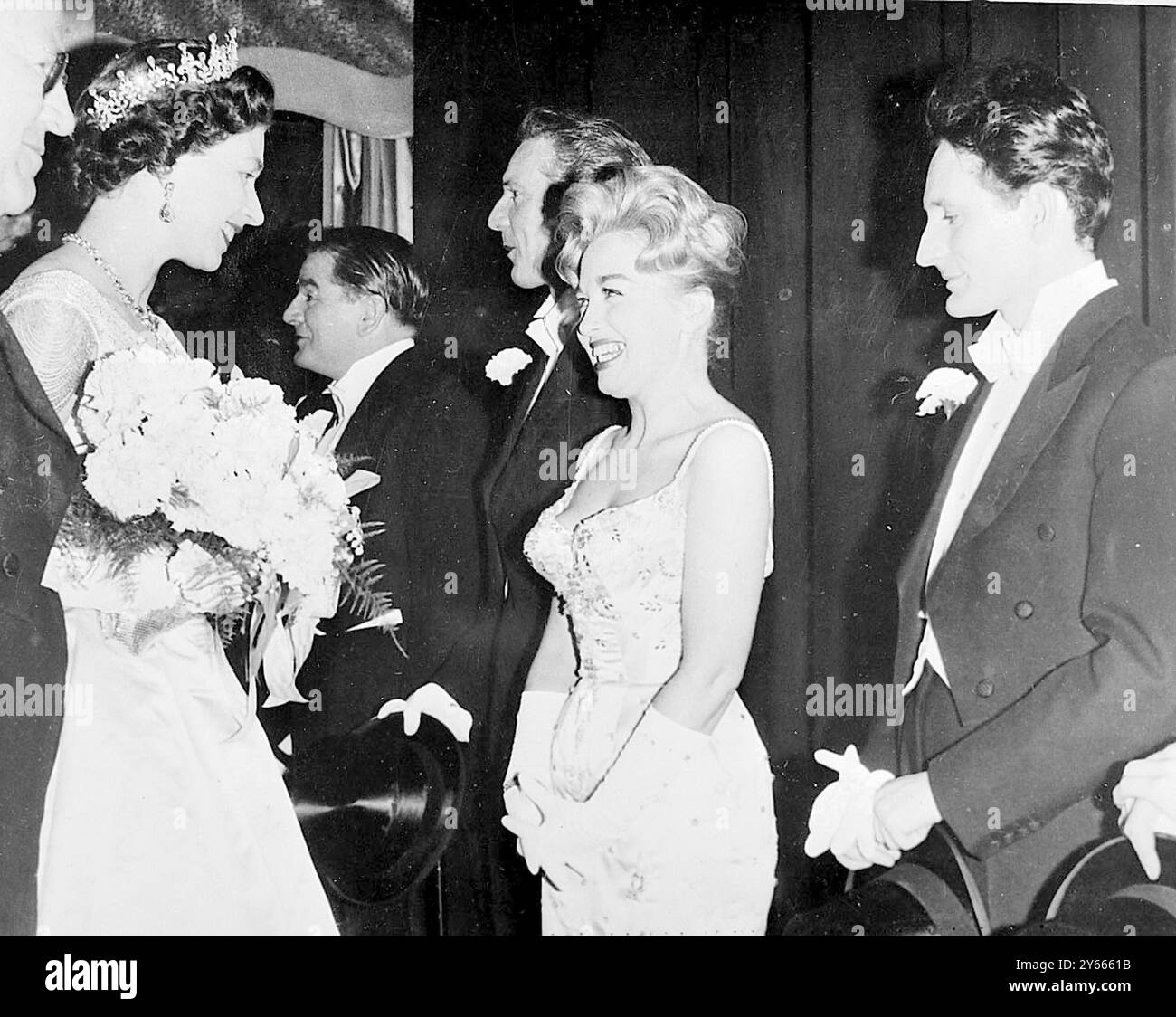 Queen Elizabeth II at The Royal Variety Performance Chatting with ...