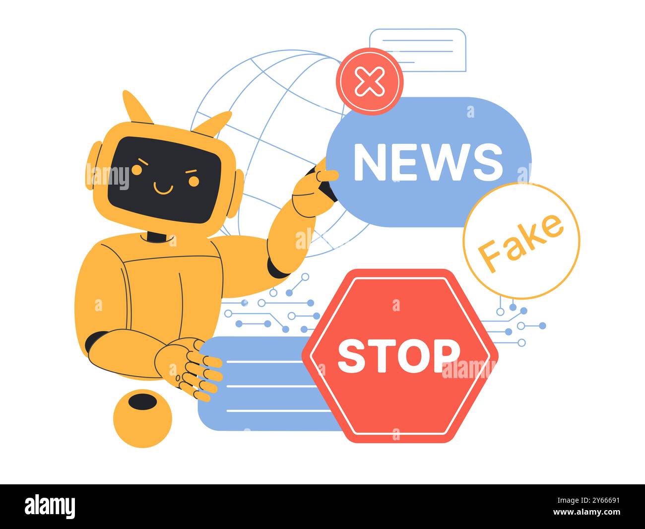 Stop AI generated fake news, protest against lie and hoax content of ...