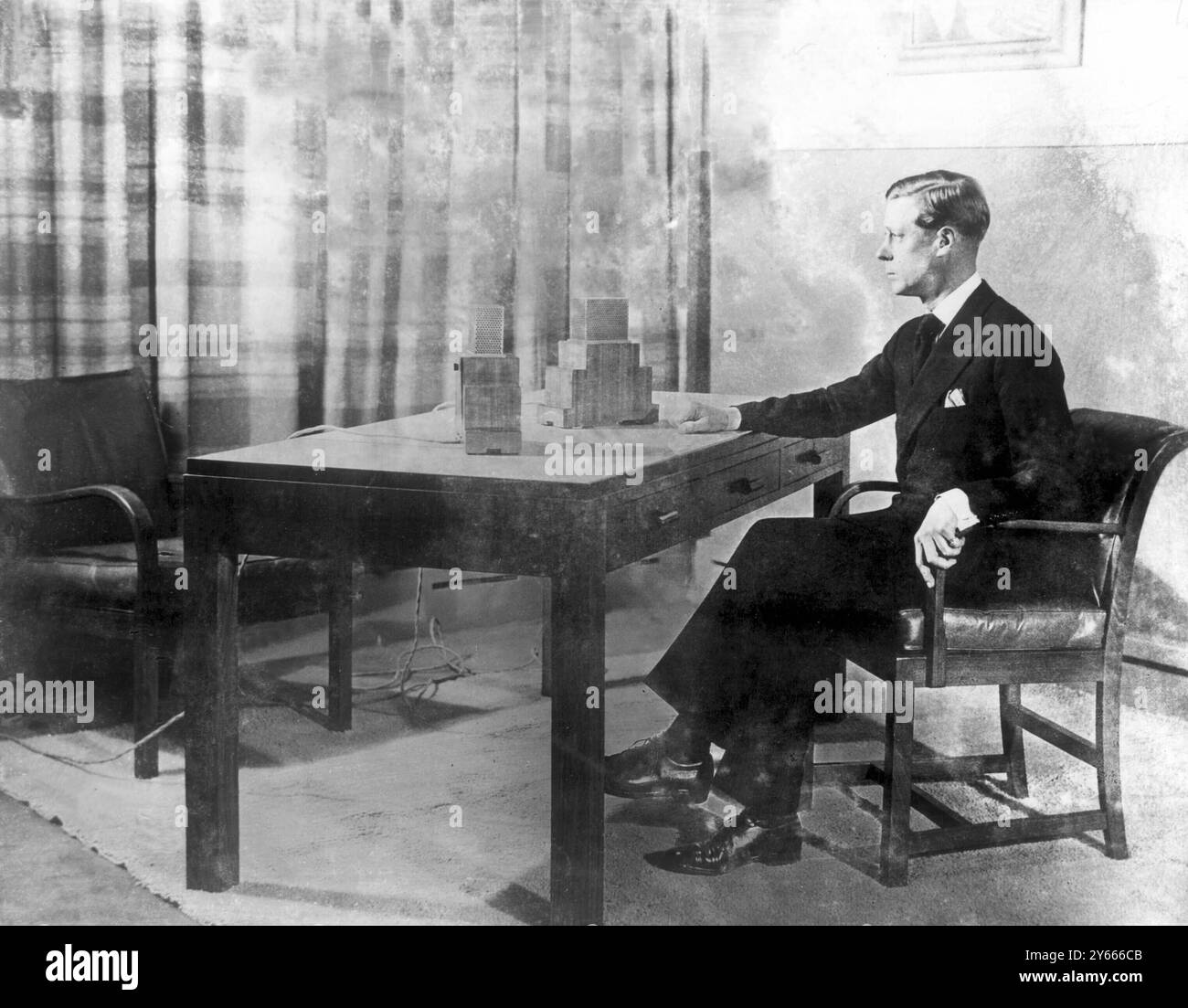 Edward VIII first speech as King of England 1st March 1936 Stock Photo ...