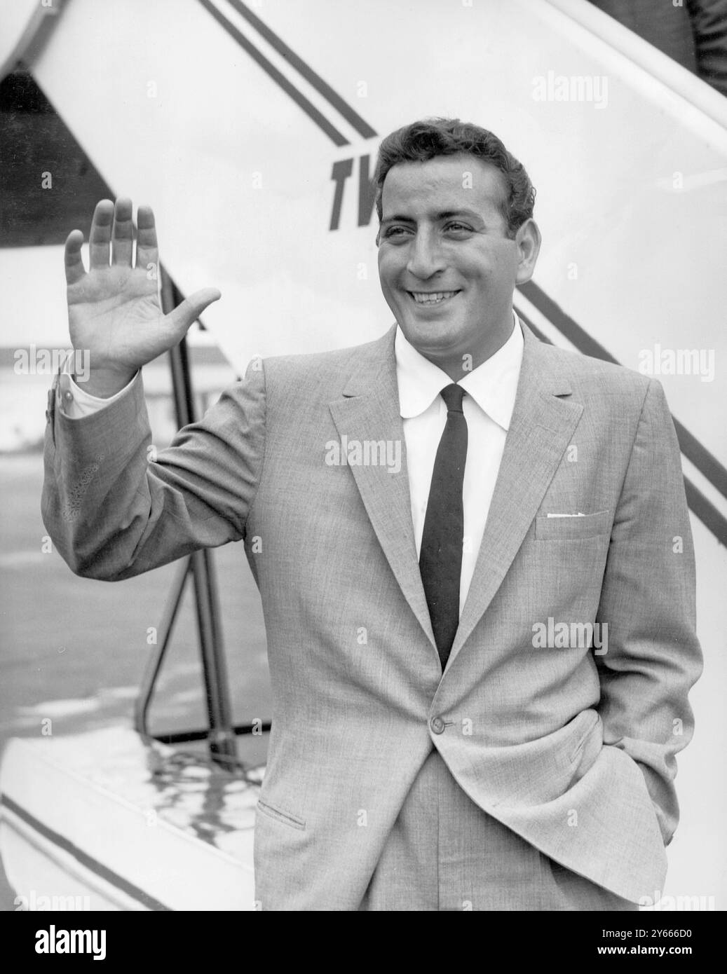 American singer Tony Bennett. Arrives at London's Heathrow Airport 13th ...