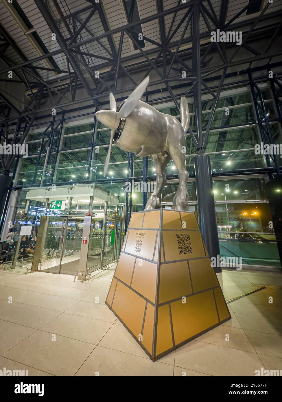 A Pegasus sculpture (half horse and half Walter Pegasus engine) by ...