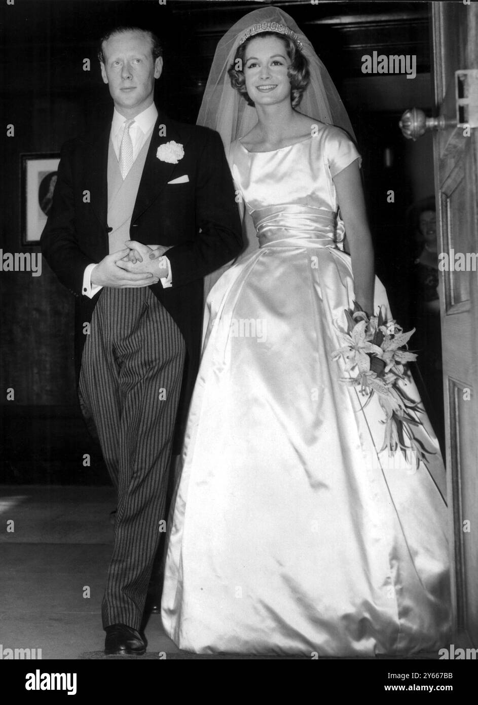 Mr Robin Douglas - Home and his bride Sandra Paul leaving the church ...