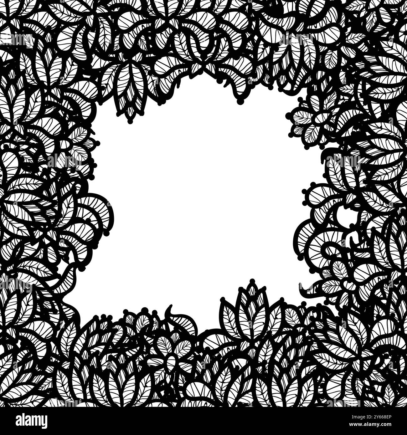 This elegant design features a mesmerizing black lace frame with ...