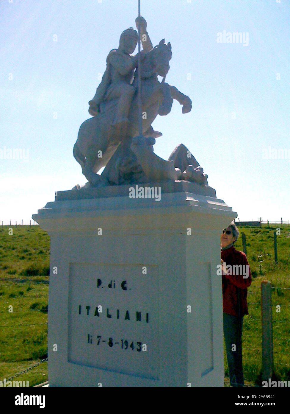 Scotland , Lambholm , Orkneys - A statue of St George slaying the ...