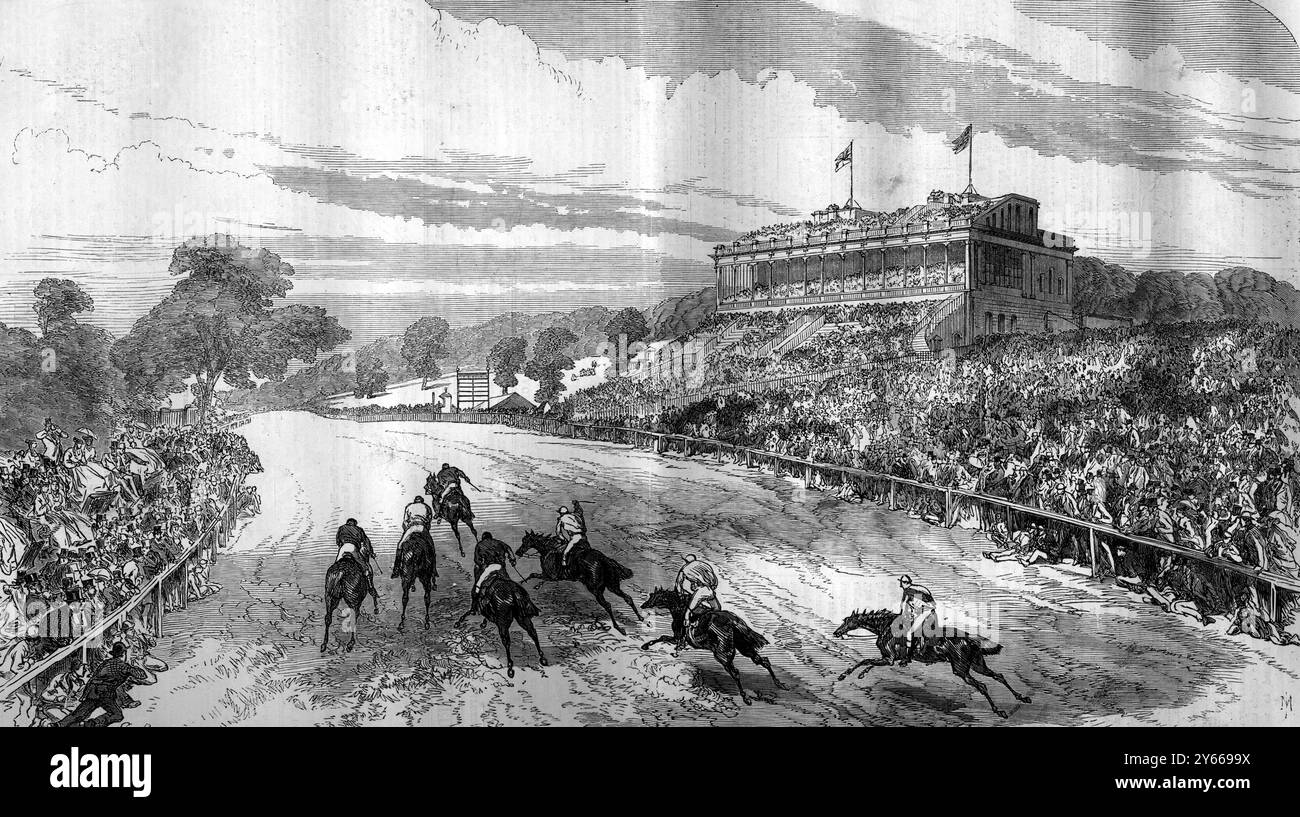 Alexandra Park races at Muswell Hill , London11 July 1868 Stock Photo ...