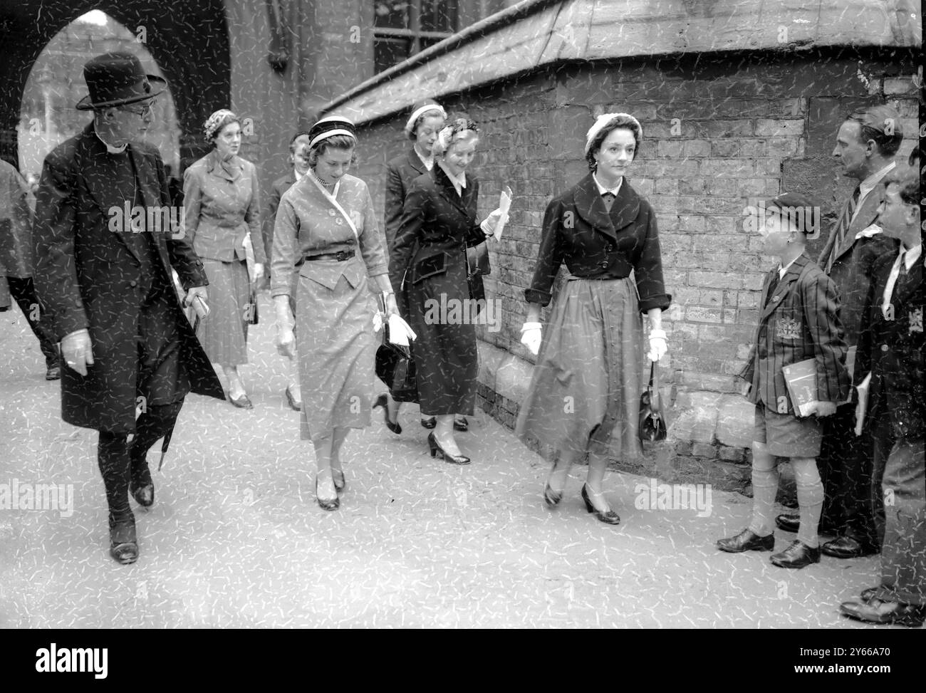 The Queen's Maids of Honour leaving Westminister Abbey after the ...