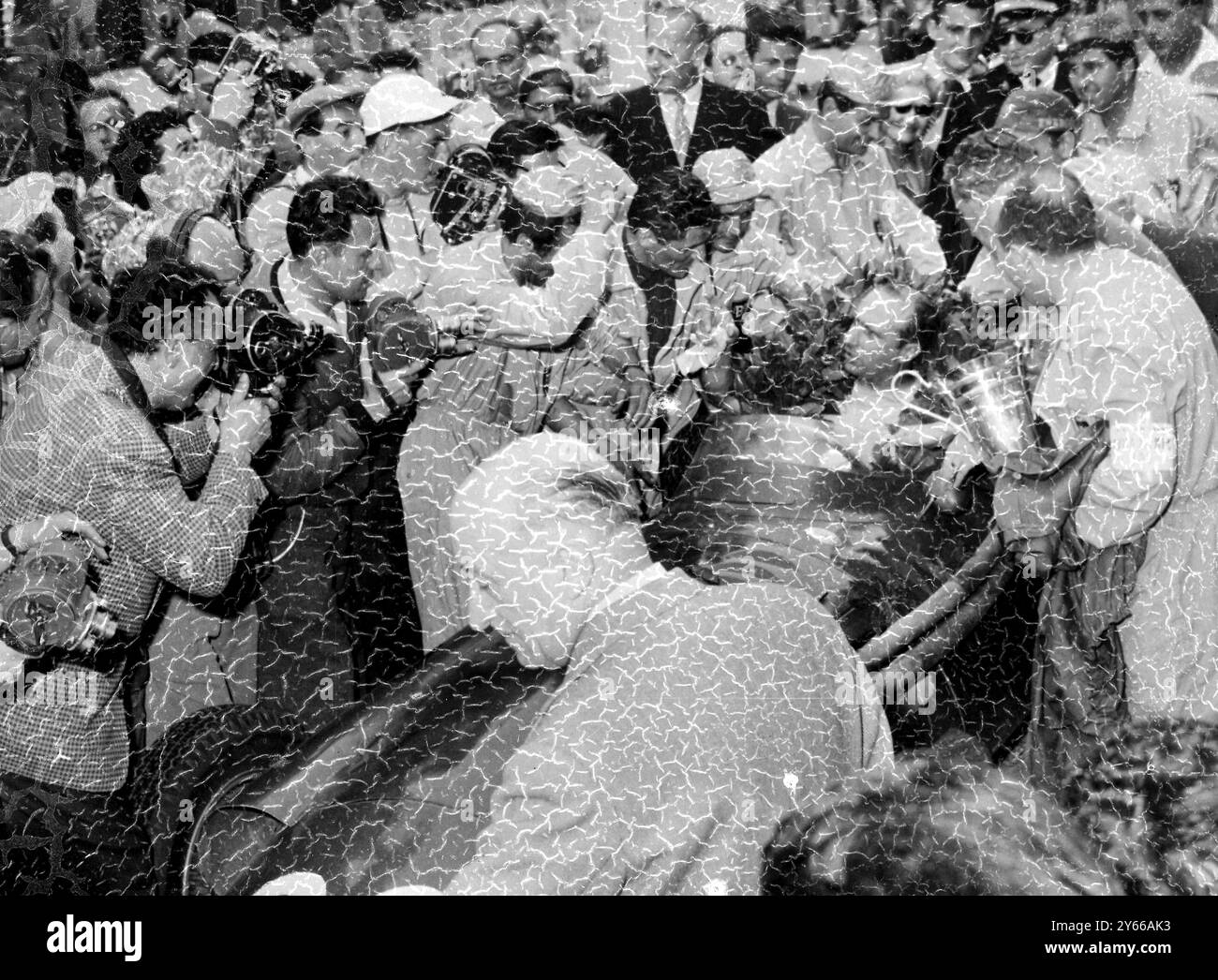 Monaco: World Champion racing driver Juan Fangio won Monaco Grand Prix ...