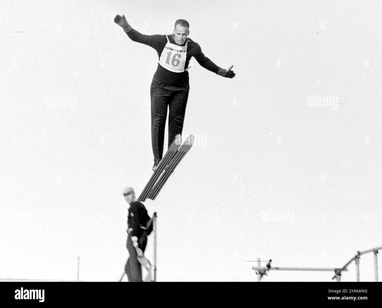 Harry Bergqvist of Sweden in action during International Ski Jumping ...