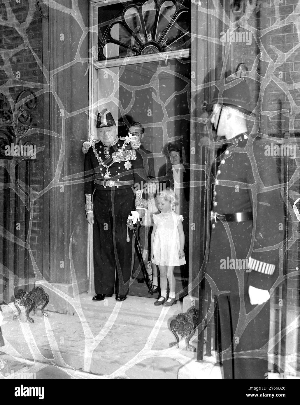 London: Sir Winston Churchill with is daughter Mary's children Emma ...