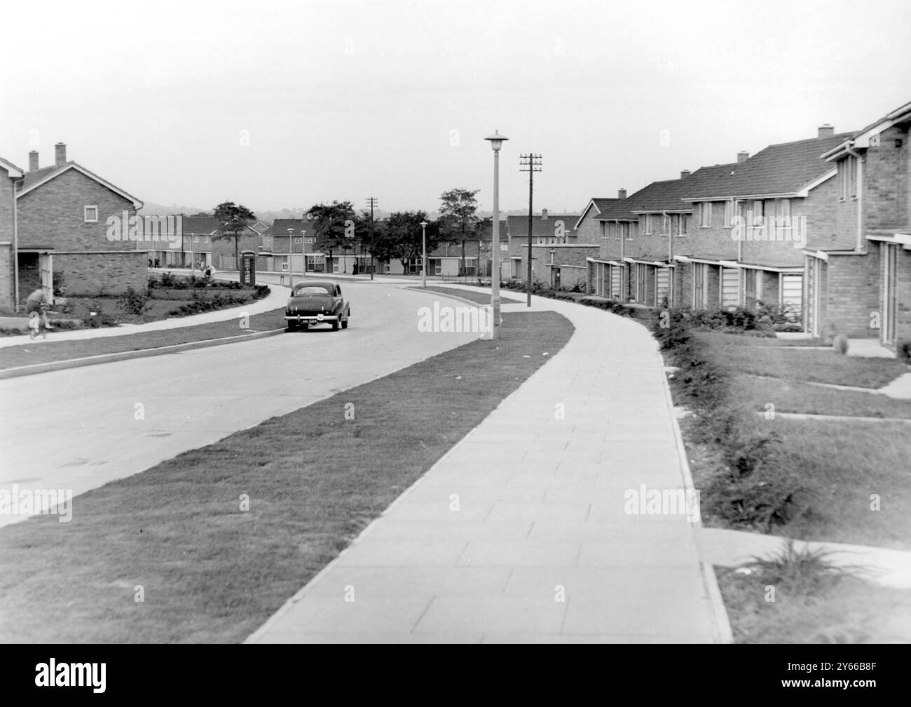 Basildon New Town - Essex - A view of Whitmore Way showing each house ...