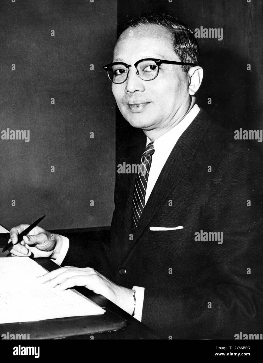 Secretary General of the United Nations, U Thant 1961 Stock Photo - Alamy