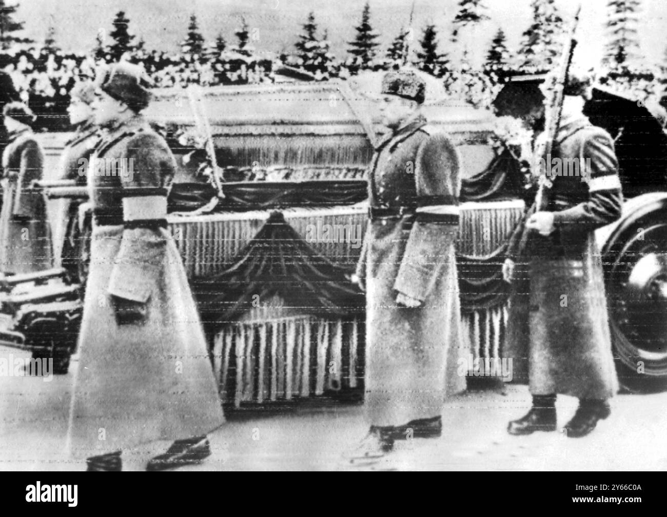 Stalin's Coffin is Borne to its Red Square Tomb Russian soldiers escort ...