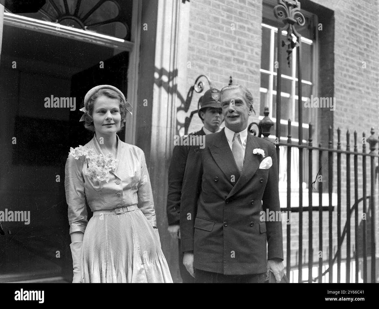 London: Foreign Minister Anthony Eden with his bride Miss Clarissa ...