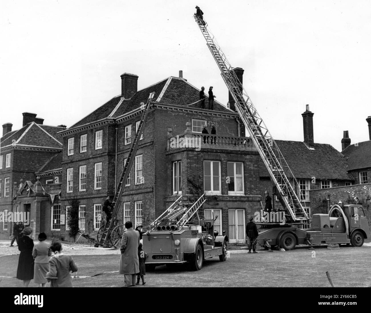 Fire Practice at Lullingstone Castle. The Dartford Division of the Kent ...